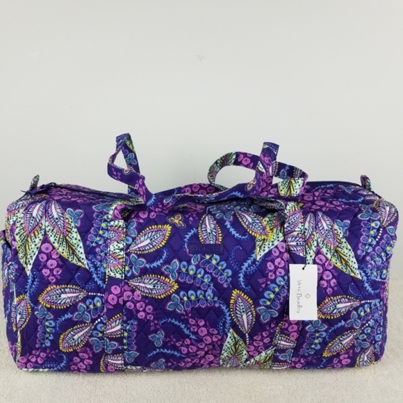 Vera Bradley | Bags | Vera Bradley Large Duffel Bag Batik Leaves Nwt ...